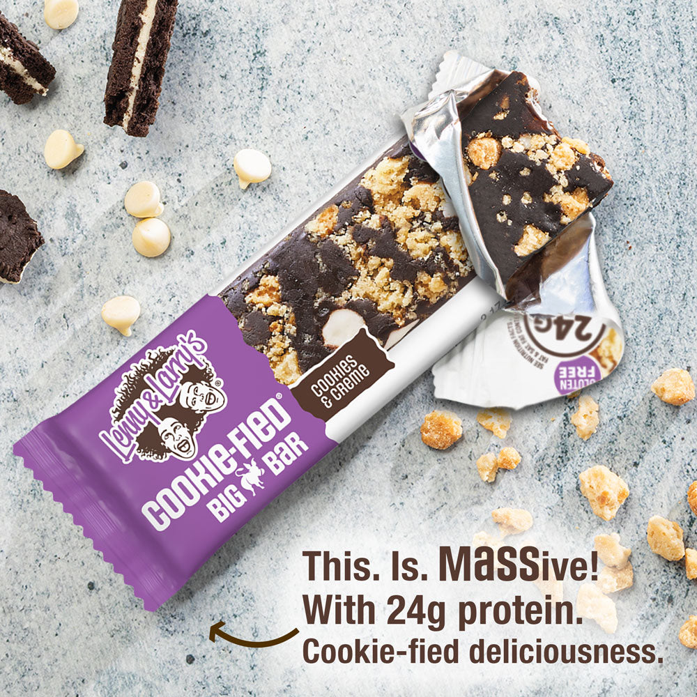 Cookie-fied® Big Bar Cookies & Creme - Box of 12 – Lenny and Larrys